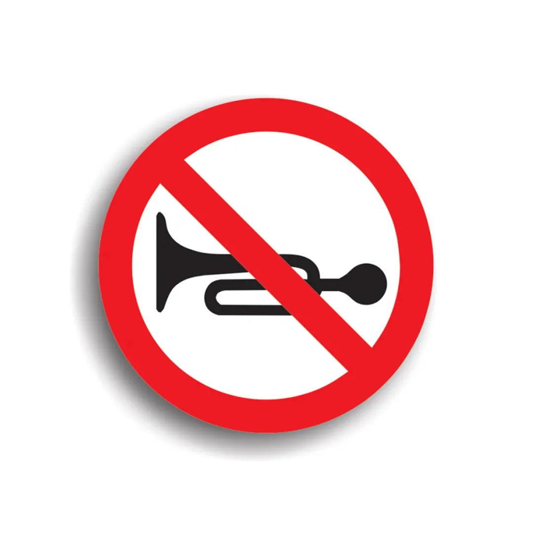 Autocolant "NU CLAXONATI" 20 x 20 cm - VOLTA.MD