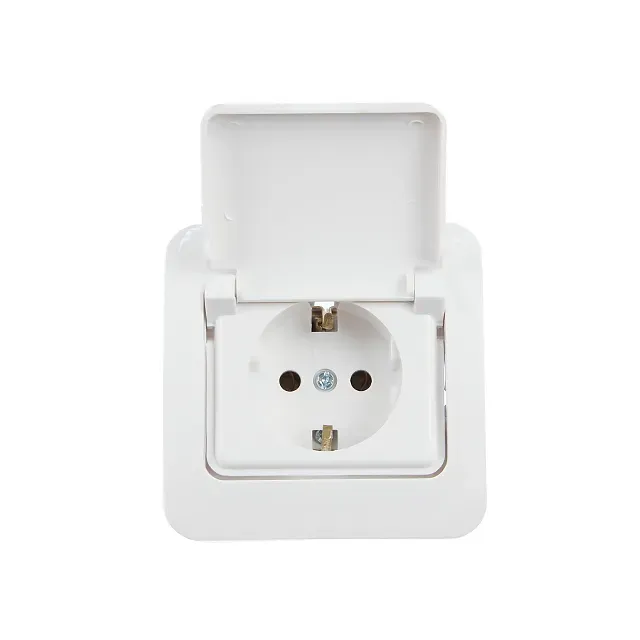 Priză cu capac Elmos 9029 16 A 250 V alb - VOLTA.MD