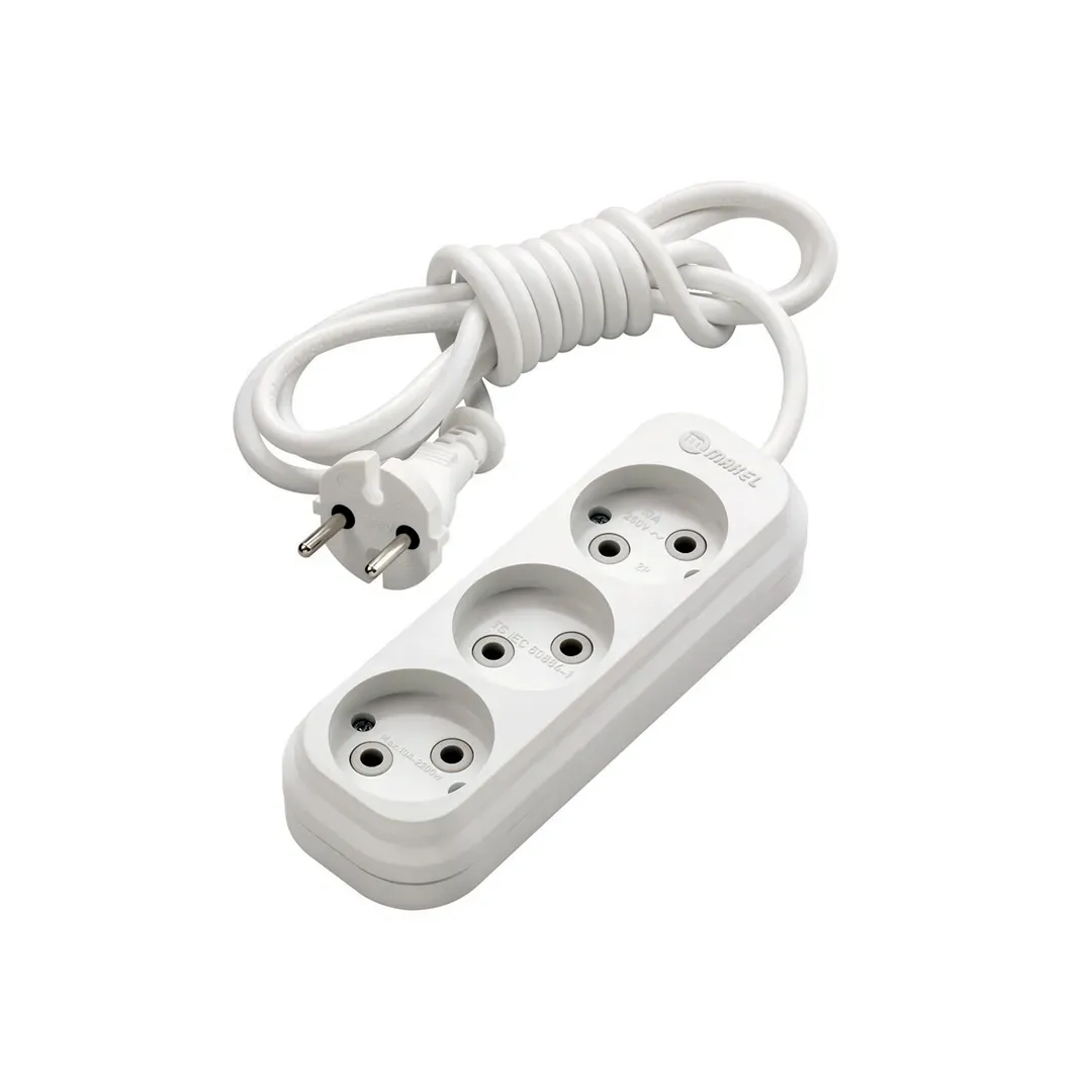 Prelungitor fără împământare 3 prize 7 m 10 A Makel - VOLTA.MD