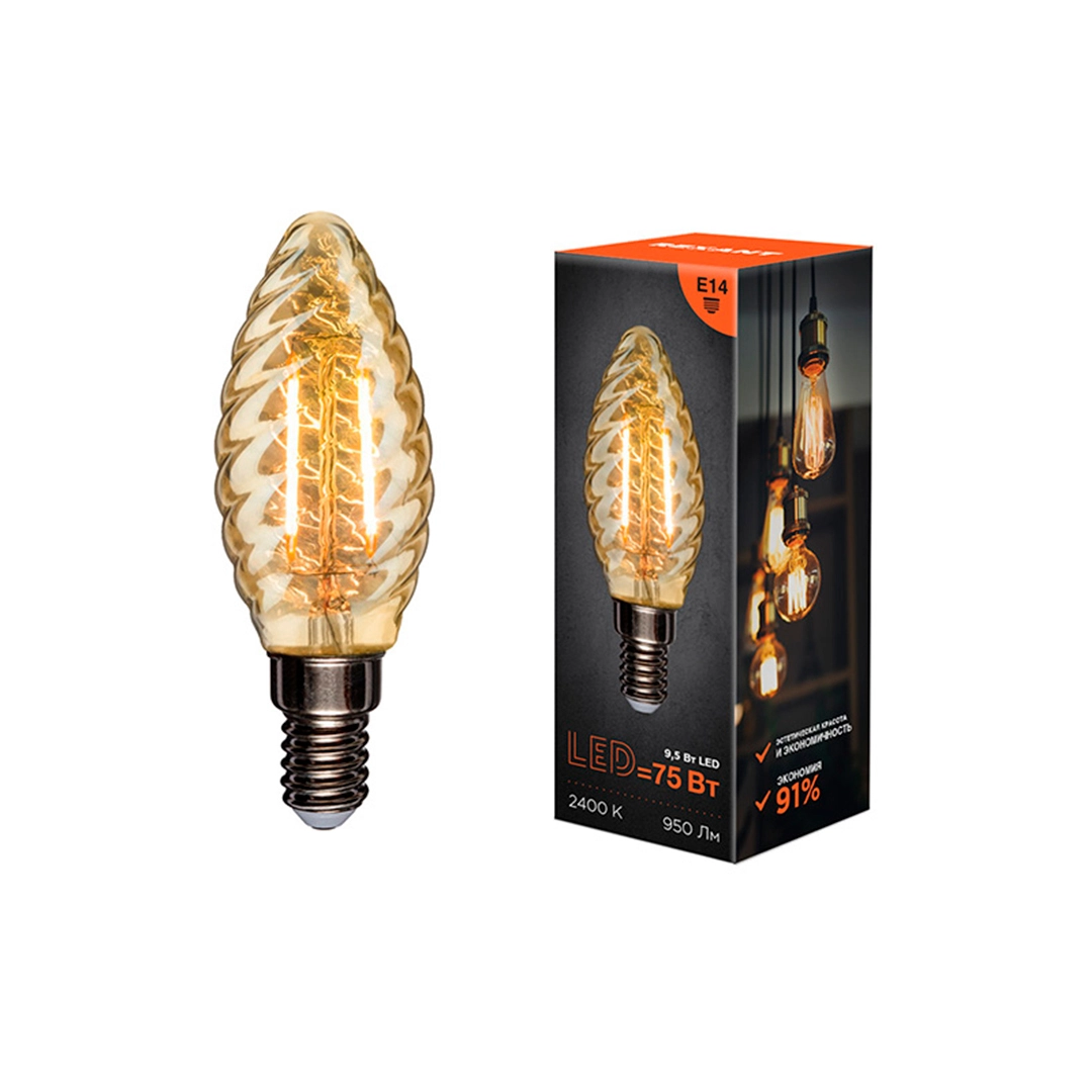 Bec LED cu filament LCW35 9.5 W E14 2400 K 950 lm 220 - 240 V Rexant ...