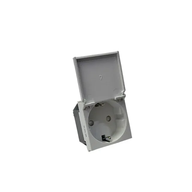 Priză modulară cu capac Makel 16 A 250 V Alb - VOLTA.MD